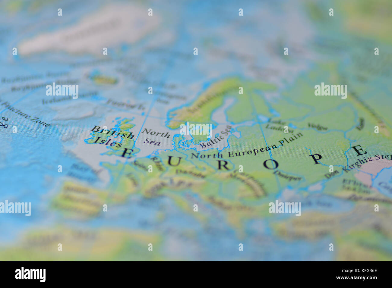 Close up of a Map of europe brexit Stock Photo - Alamy
