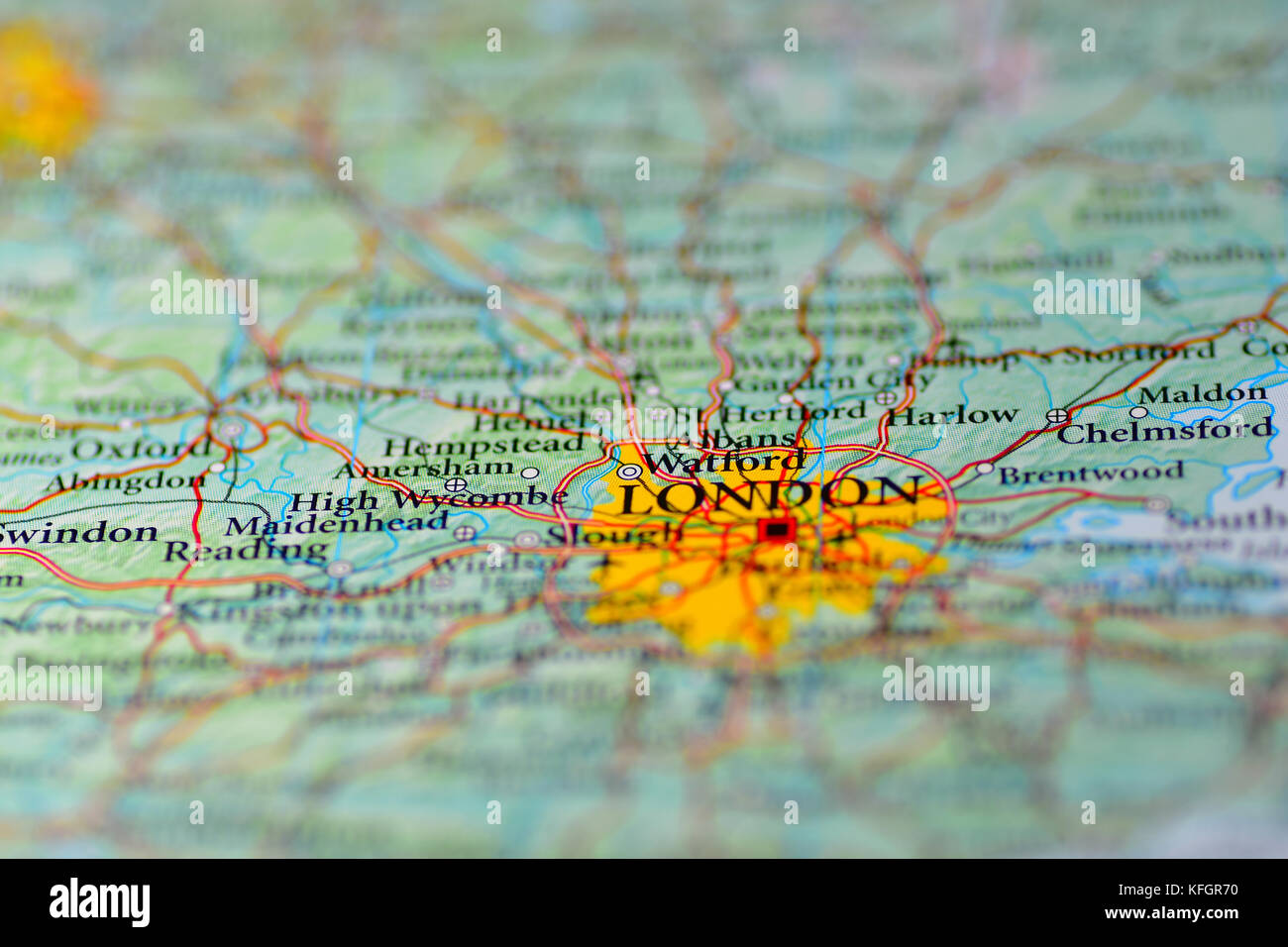 Close up of a Map of London Stock Photo - Alamy