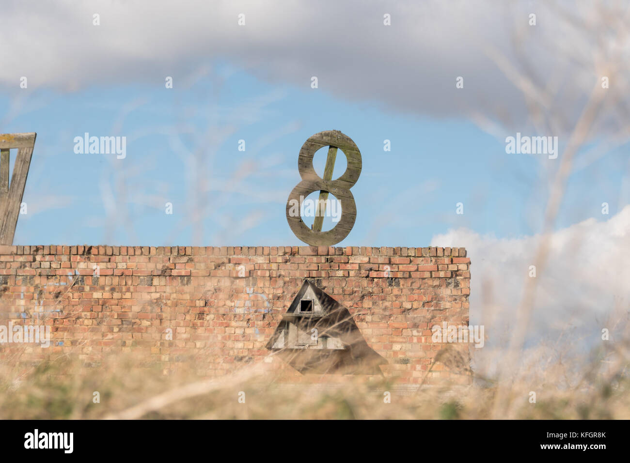 Rifle Range targets at Rainham Marshes RSPB Nature Reserve Stock Photo ...