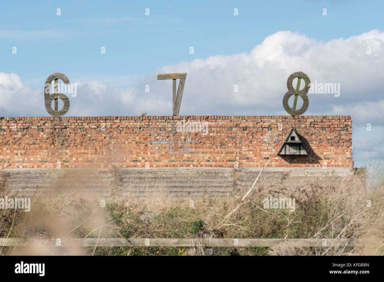 Rifle Range targets at Rainham Marshes RSPB Nature Reserve Stock Photo ...