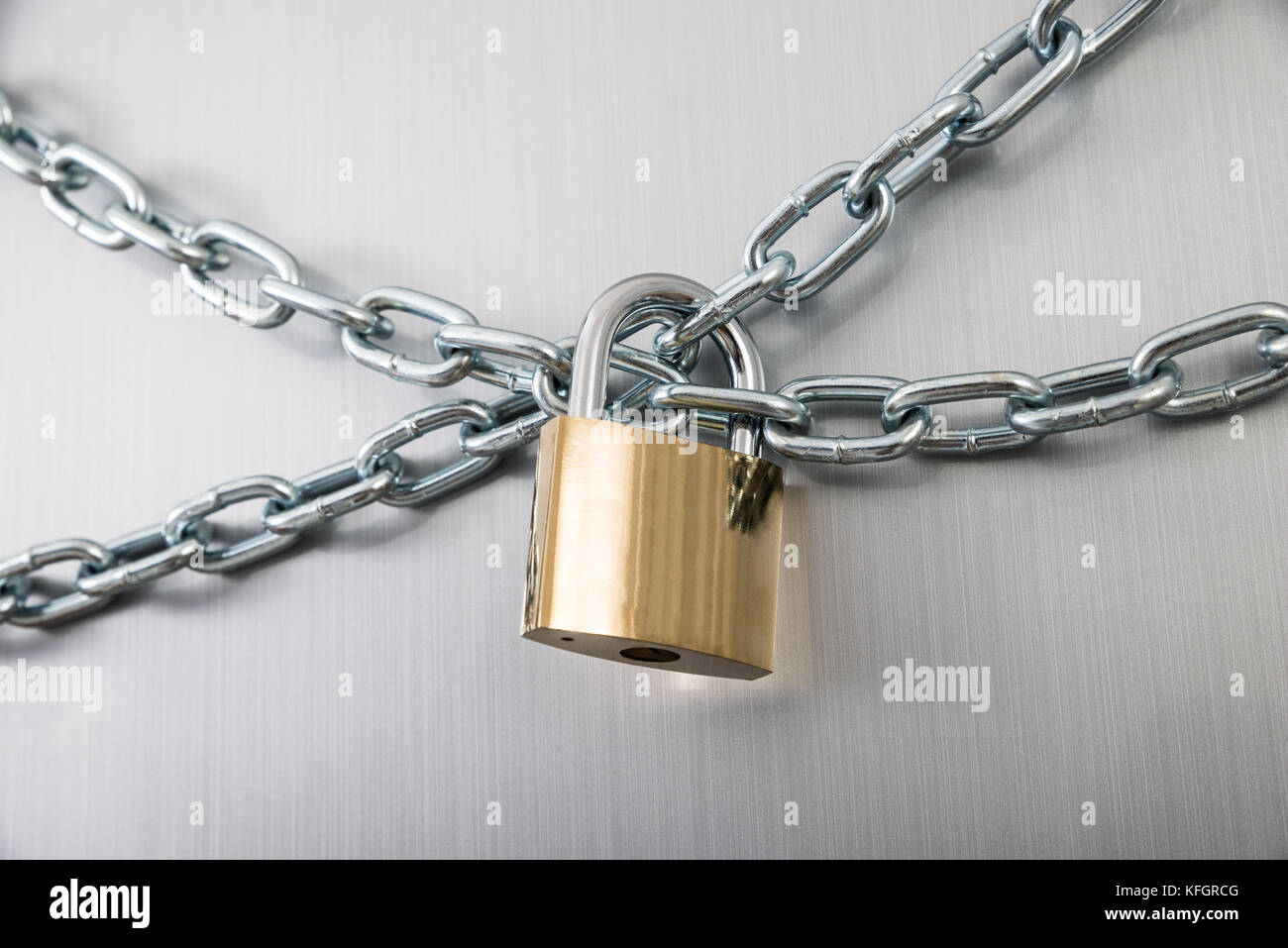 Close-up Of Refrigerator Locked With Chain And Padlock Stock Photo - Alamy