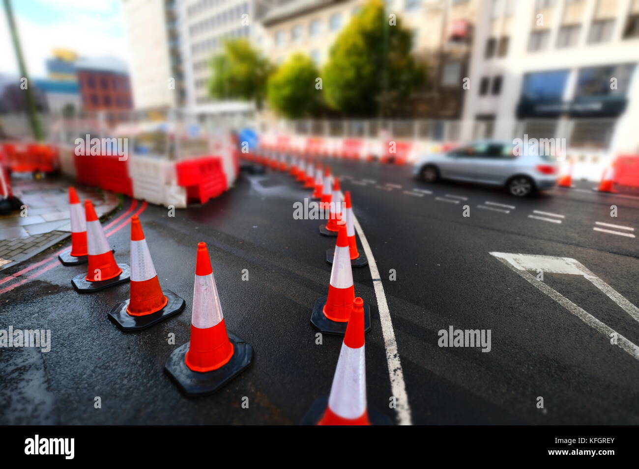 Directional bollards hi-res stock photography and images - Alamy