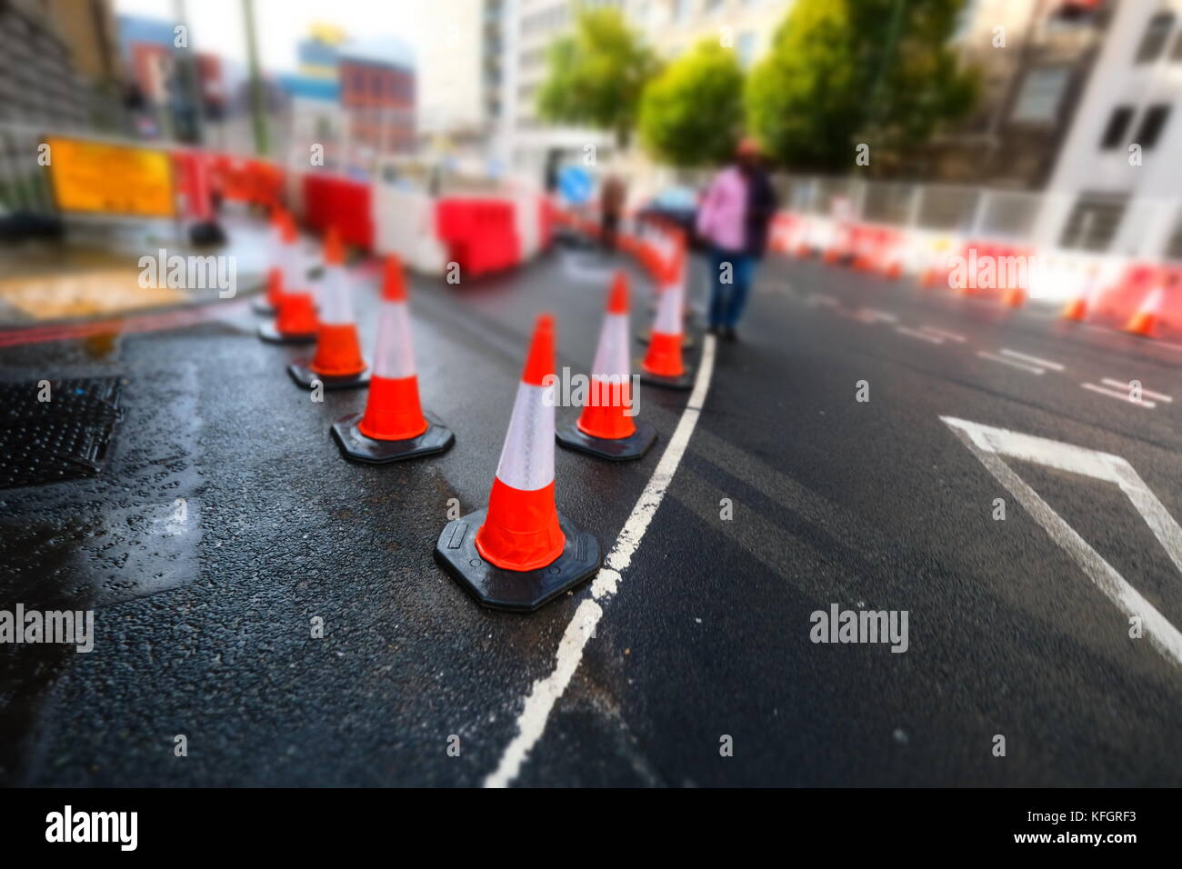 Directional bollards hi-res stock photography and images - Alamy