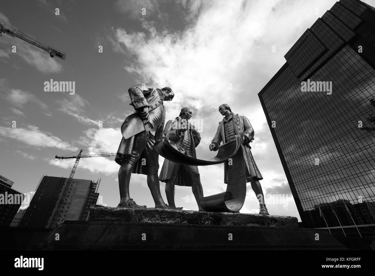 Boulton Murdoch and Watts Bronze Statue by William Bloye Birmingham ...
