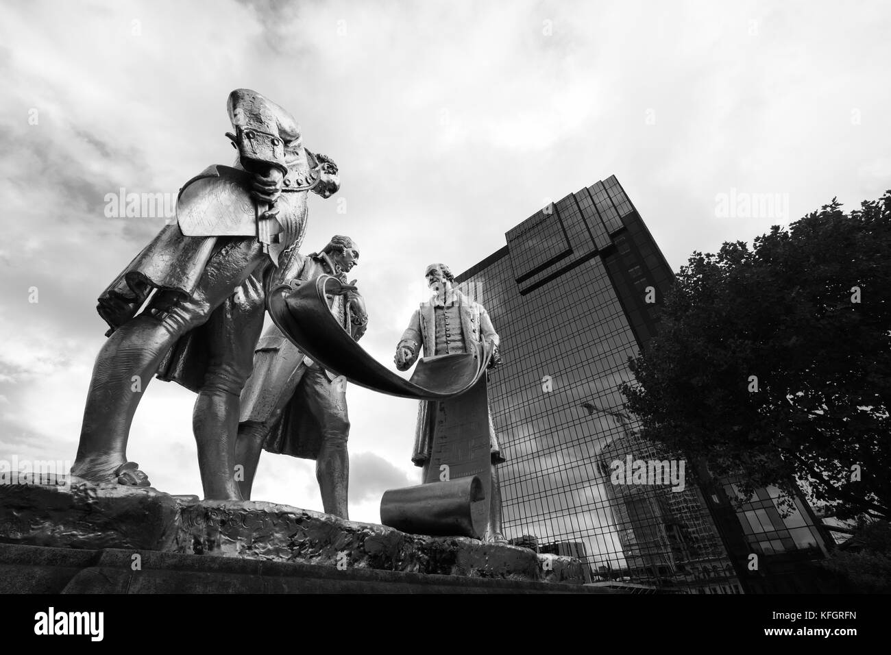 Boulton Murdoch and Watts Bronze Statue by William Bloye Birmingham ...
