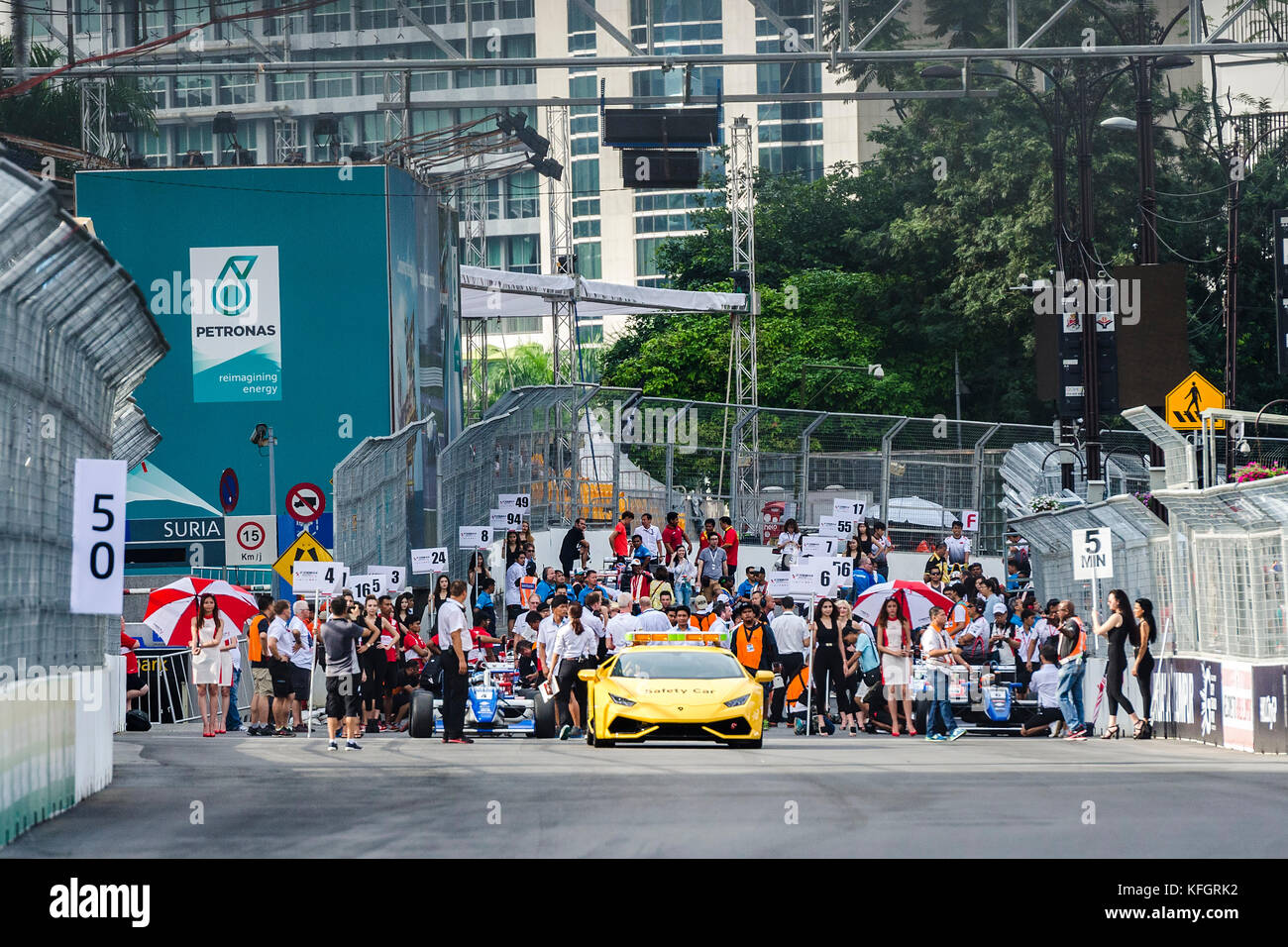 Kuala Lumpur - AUGUST 9: The first KL City Grand Prix on August 7, 2015 ...