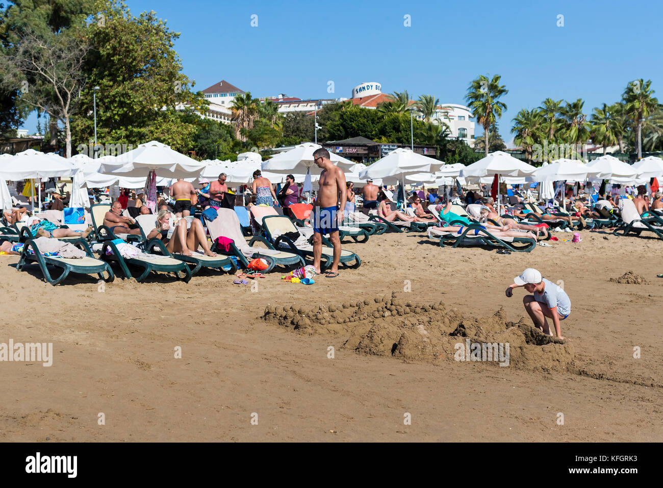 SIDE, TURKEY - 4 OCTOBER, 2017: Coast of Side in Turkey beaches of ...