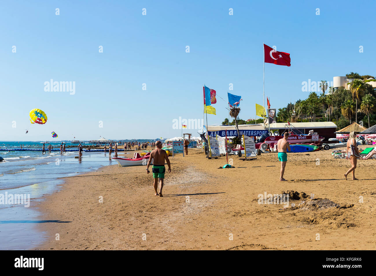 SIDE, TURKEY - 4 OCTOBER, 2017: Coast of Side in Turkey beaches of ...