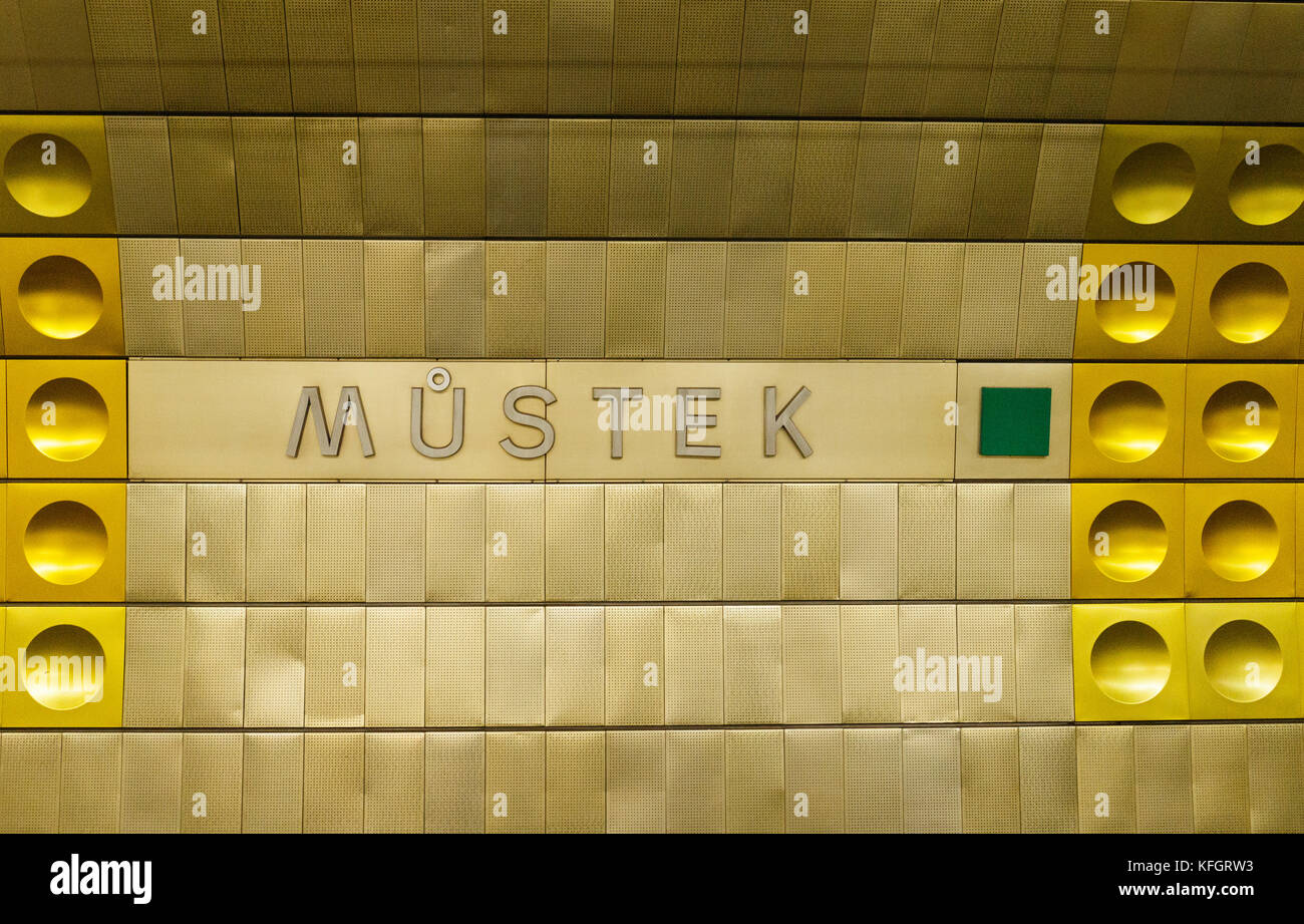 Mustek Subway Station in Prague Stock Photo - Alamy