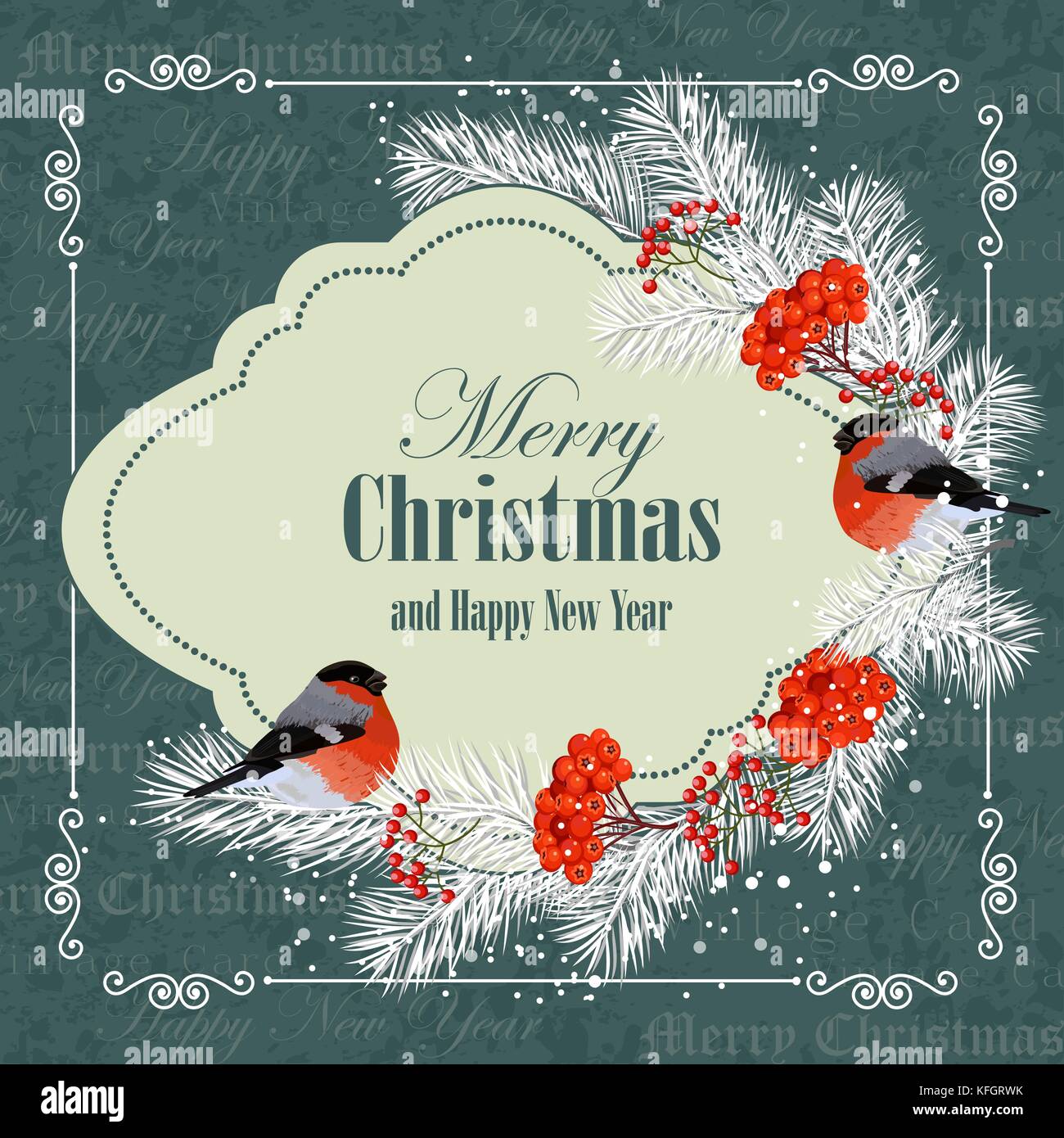 New year postcard fir Stock Vector Images - Alamy