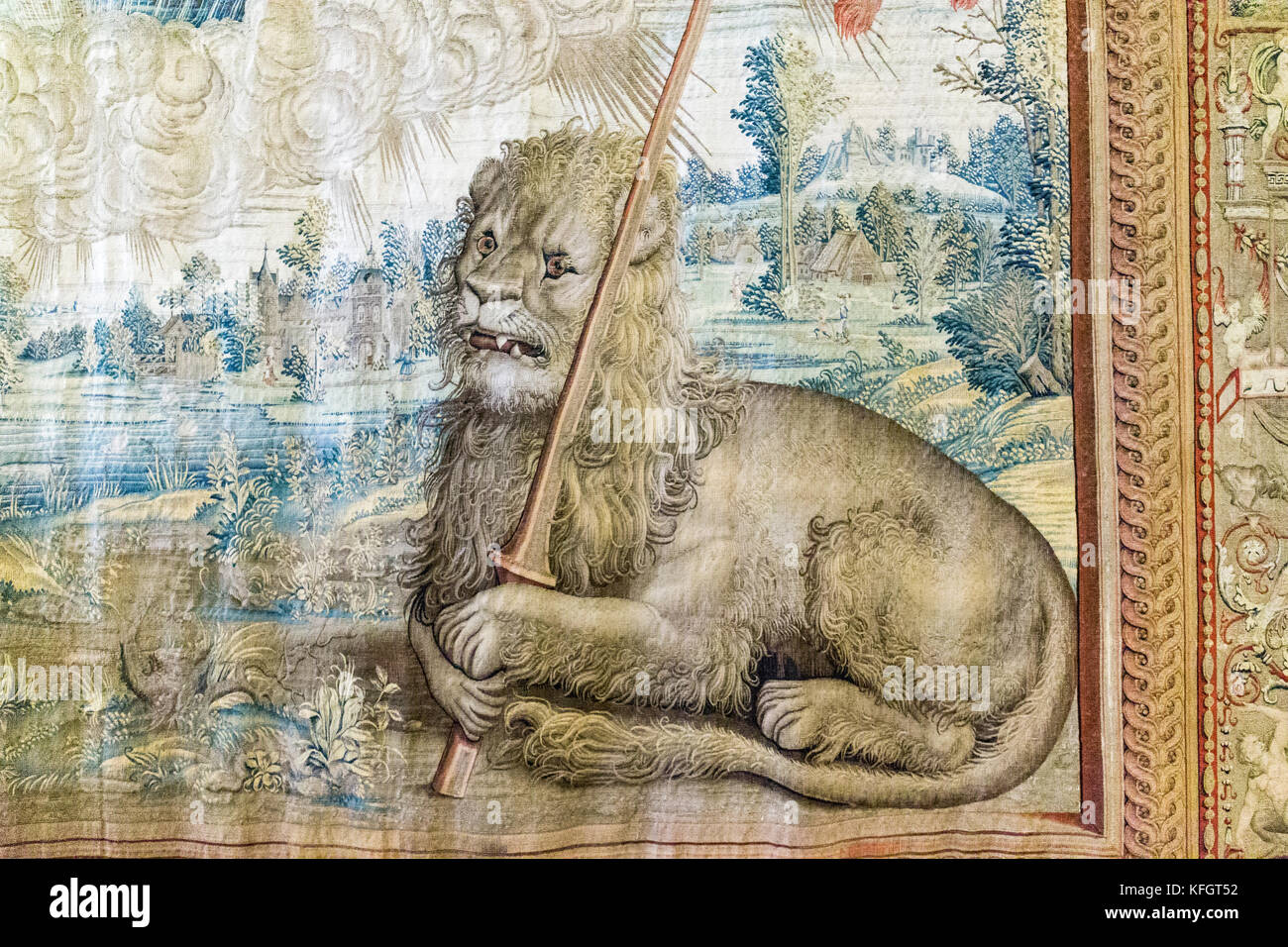 Lion in the Vatican Museum Stock Photo - Alamy