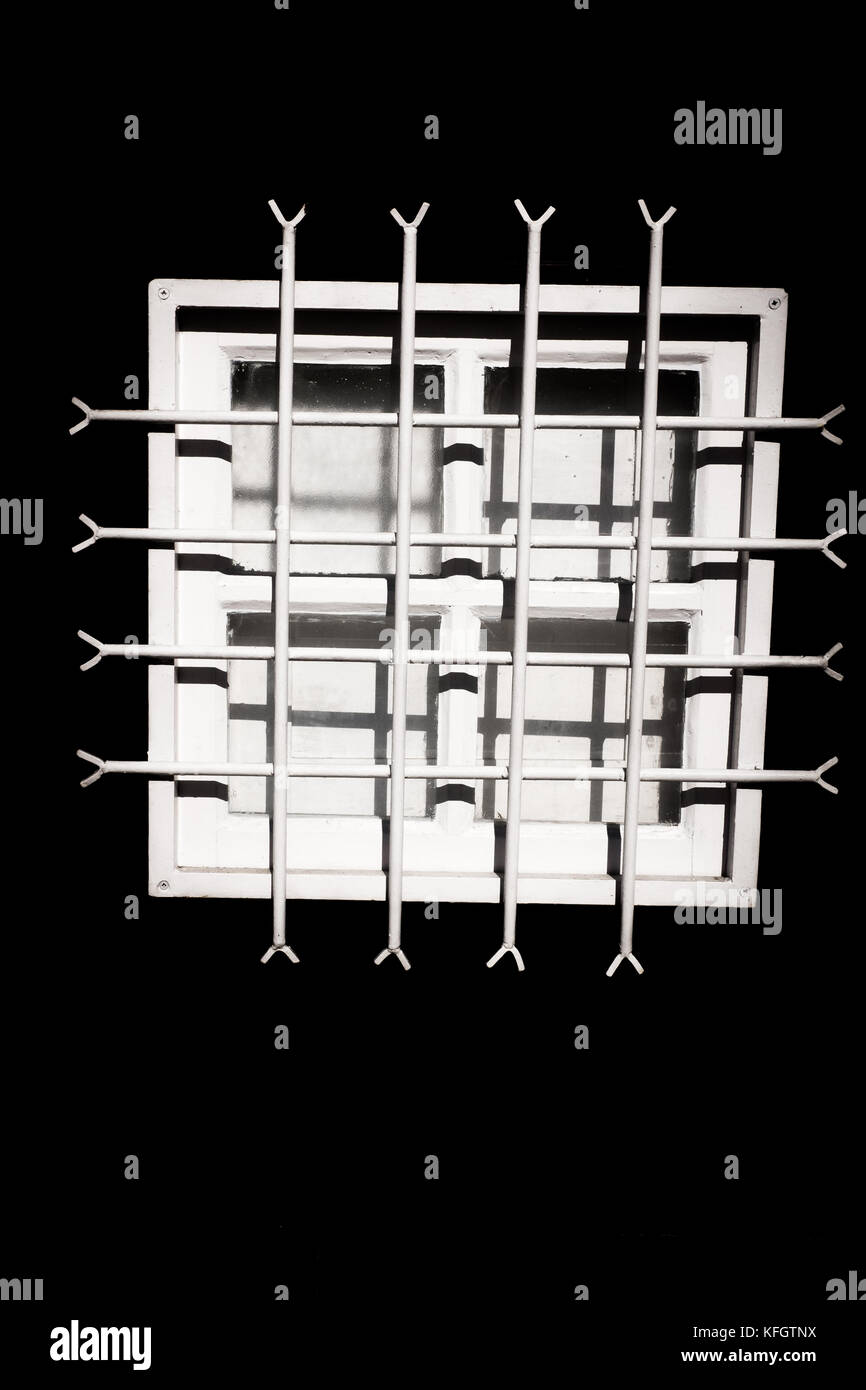 metal grid over window Stock Photo - Alamy