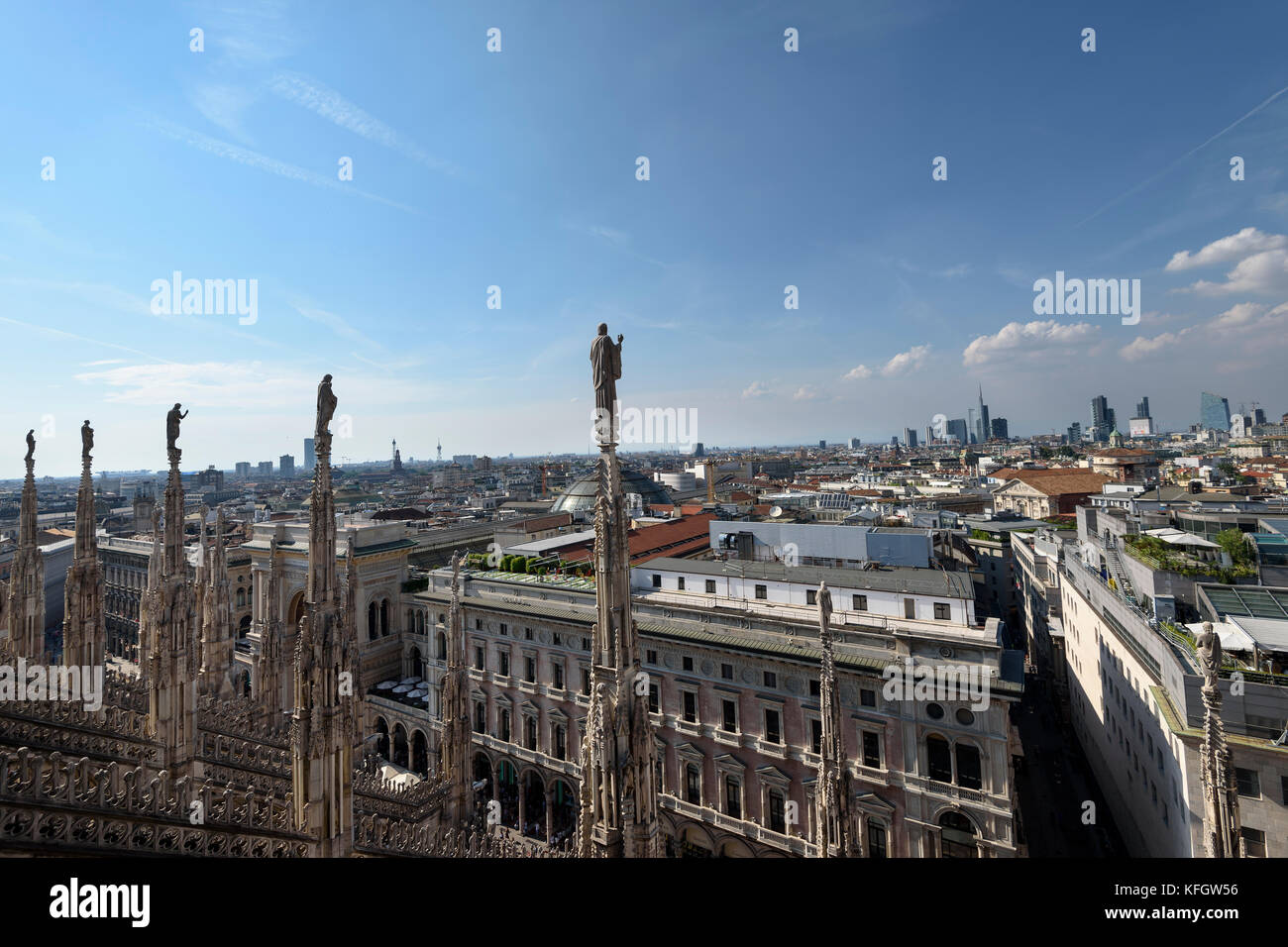 Duomo cathedral of Milan - roof terrace Stock Photo - Alamy