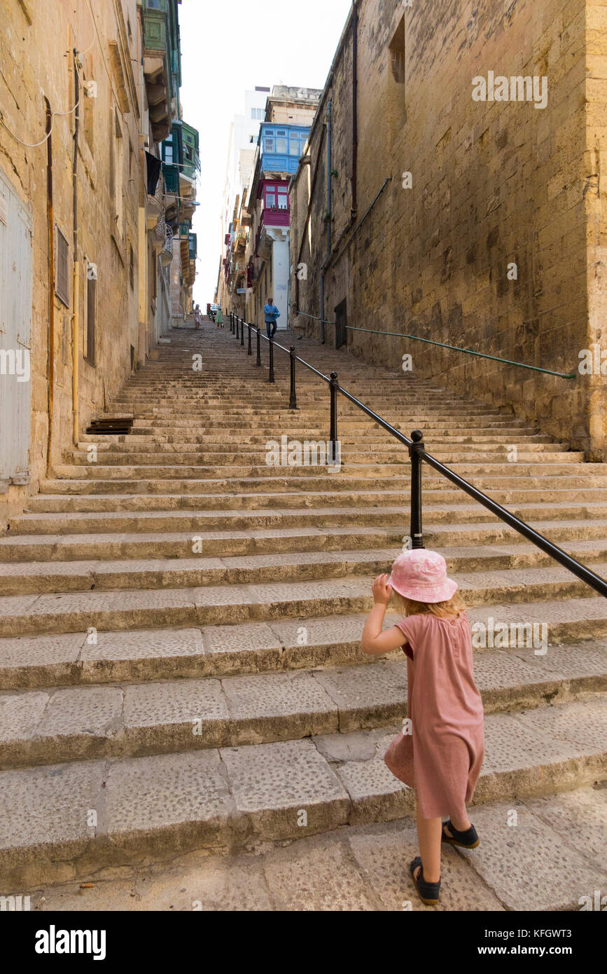 Girls / children / kids / child / kid walking up and down stairs steps ...