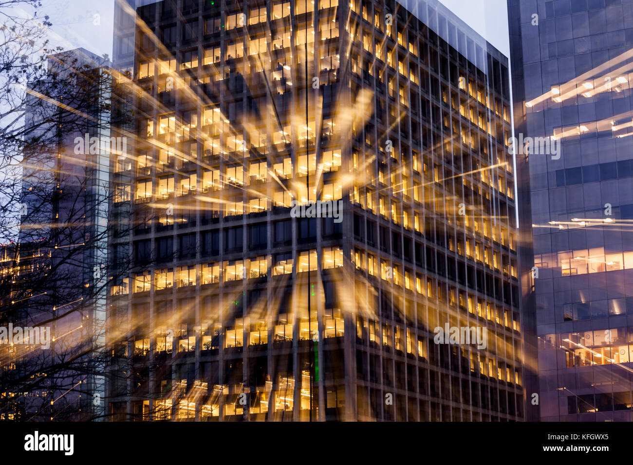 WA14030...WASHINGTON - Graphic view of Seattle skyscraper from jim ...