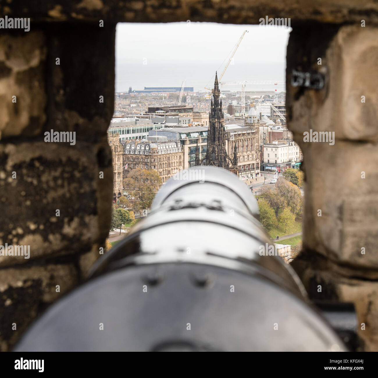 Edinburgh - New Town with the with the Firth of Forth in the background ...