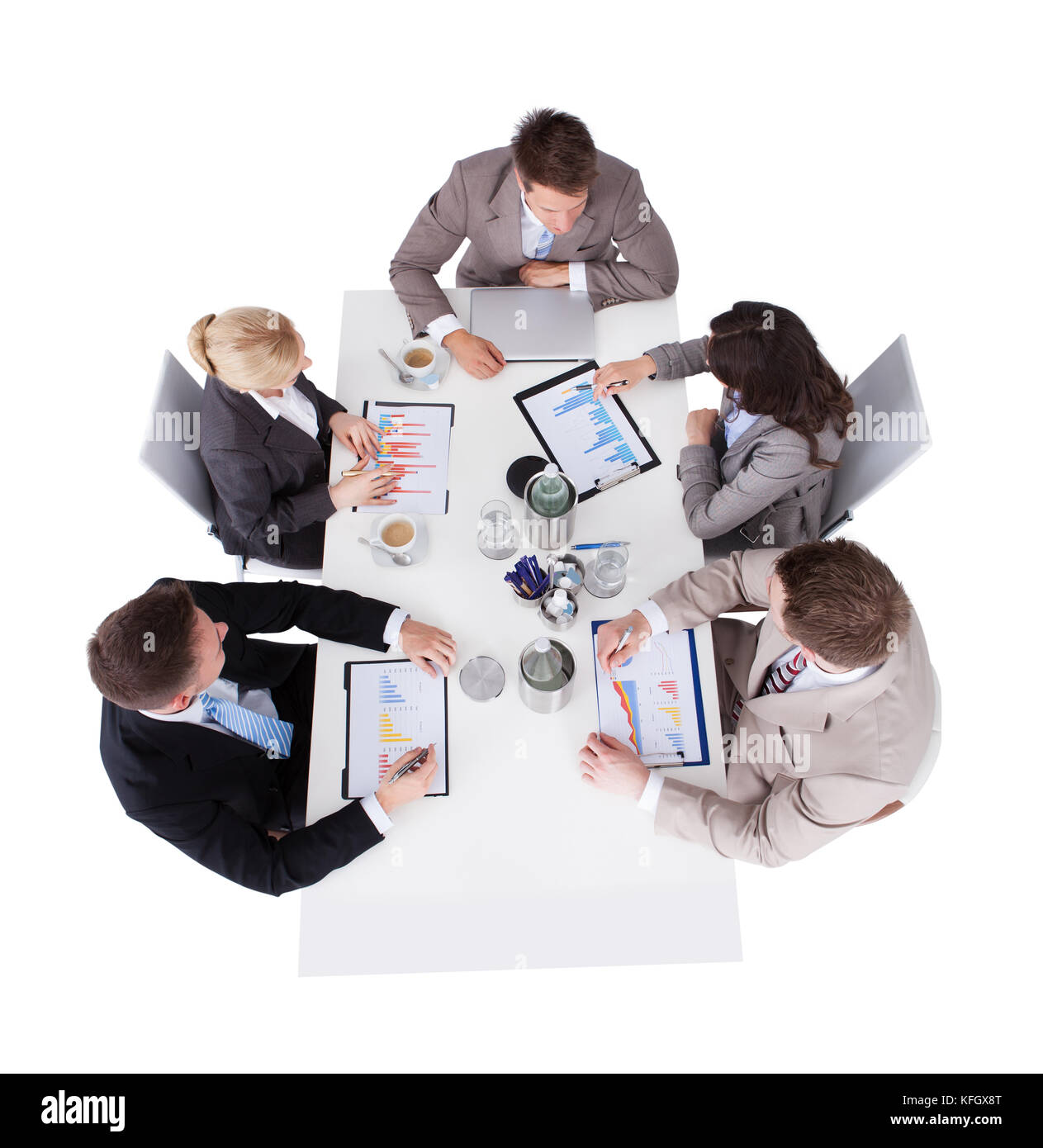 Discussing graphs Cut Out Stock Images & Pictures - Alamy