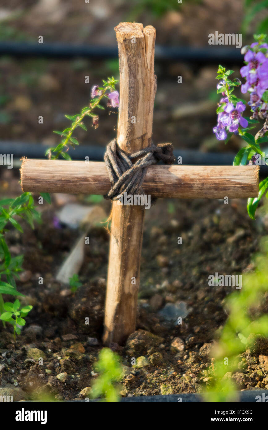 Wooden grave sticks hi-res stock photography and images - Alamy