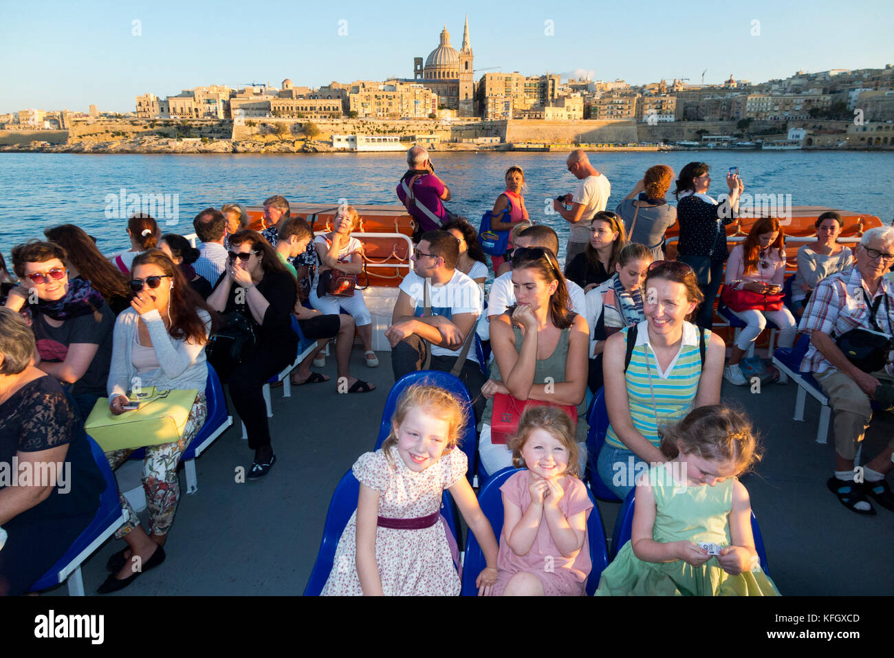 The Valletta / Sliema passenger Ferry ' Top Cat One ' with the Valletta ...