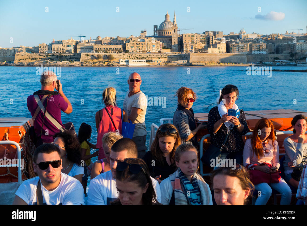 The Valletta / Sliema passenger Ferry ' Top Cat One ' with the Valletta ...