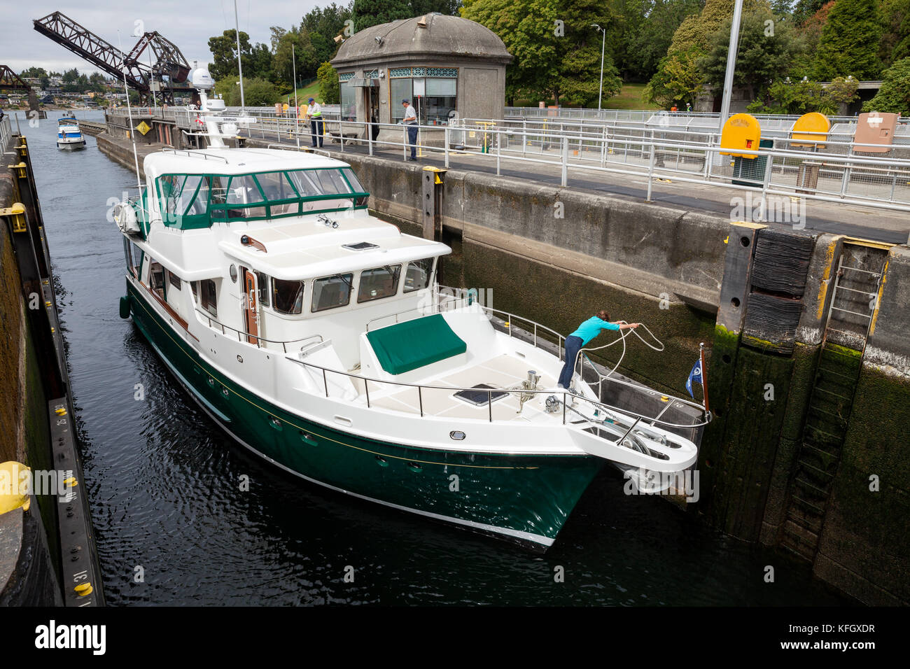 WA14088-00...WASHINGTON - The Hiram M. Chittenden Locks in the Ballard ...