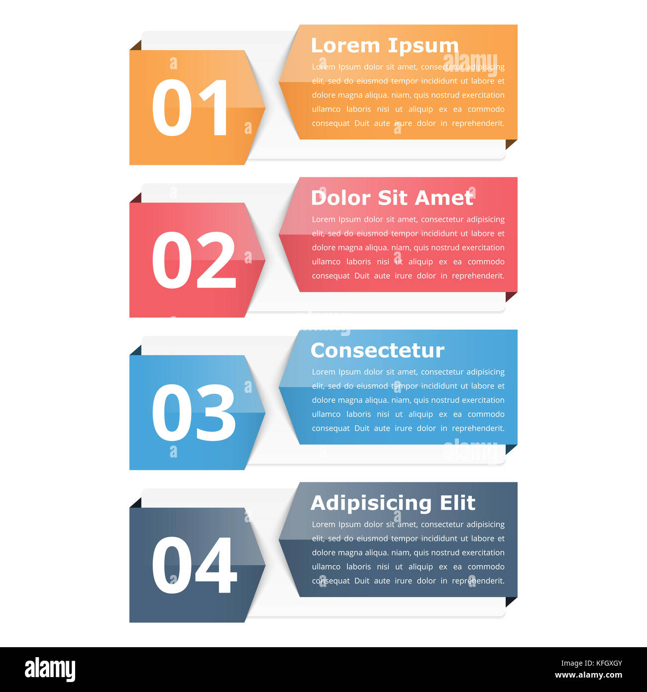 Infographic objects with numbers and text, infographic design elements ...