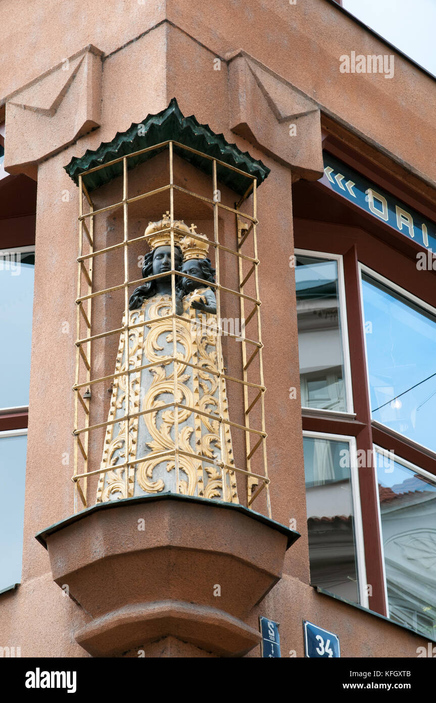 Cubist House at the Black Madonna, Prague, Czech Republic, 27 Oct 2017 ...