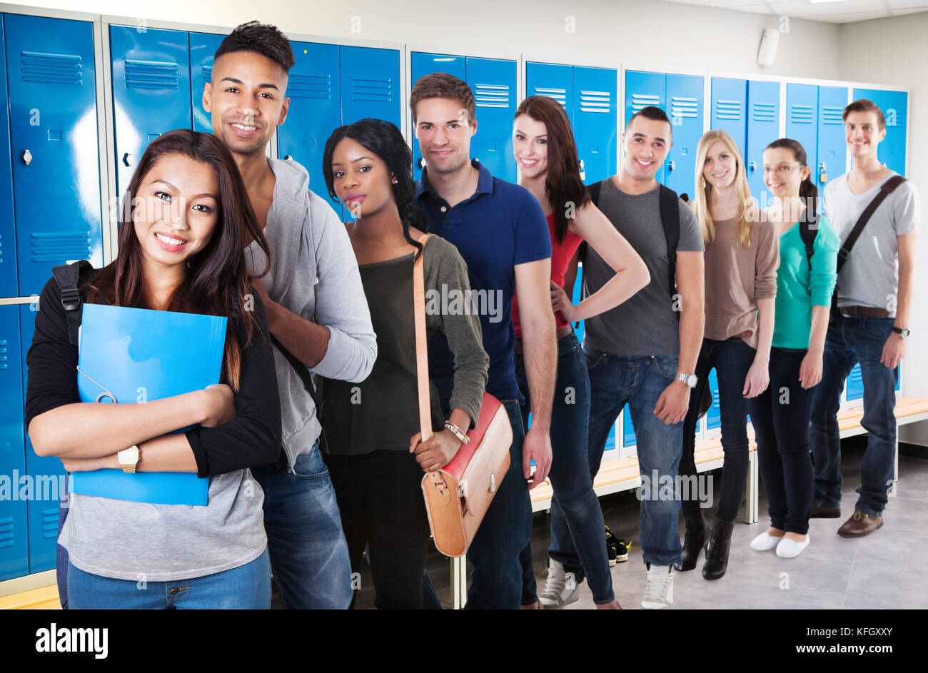 Young blonde female college student hi-res stock photography and images ...