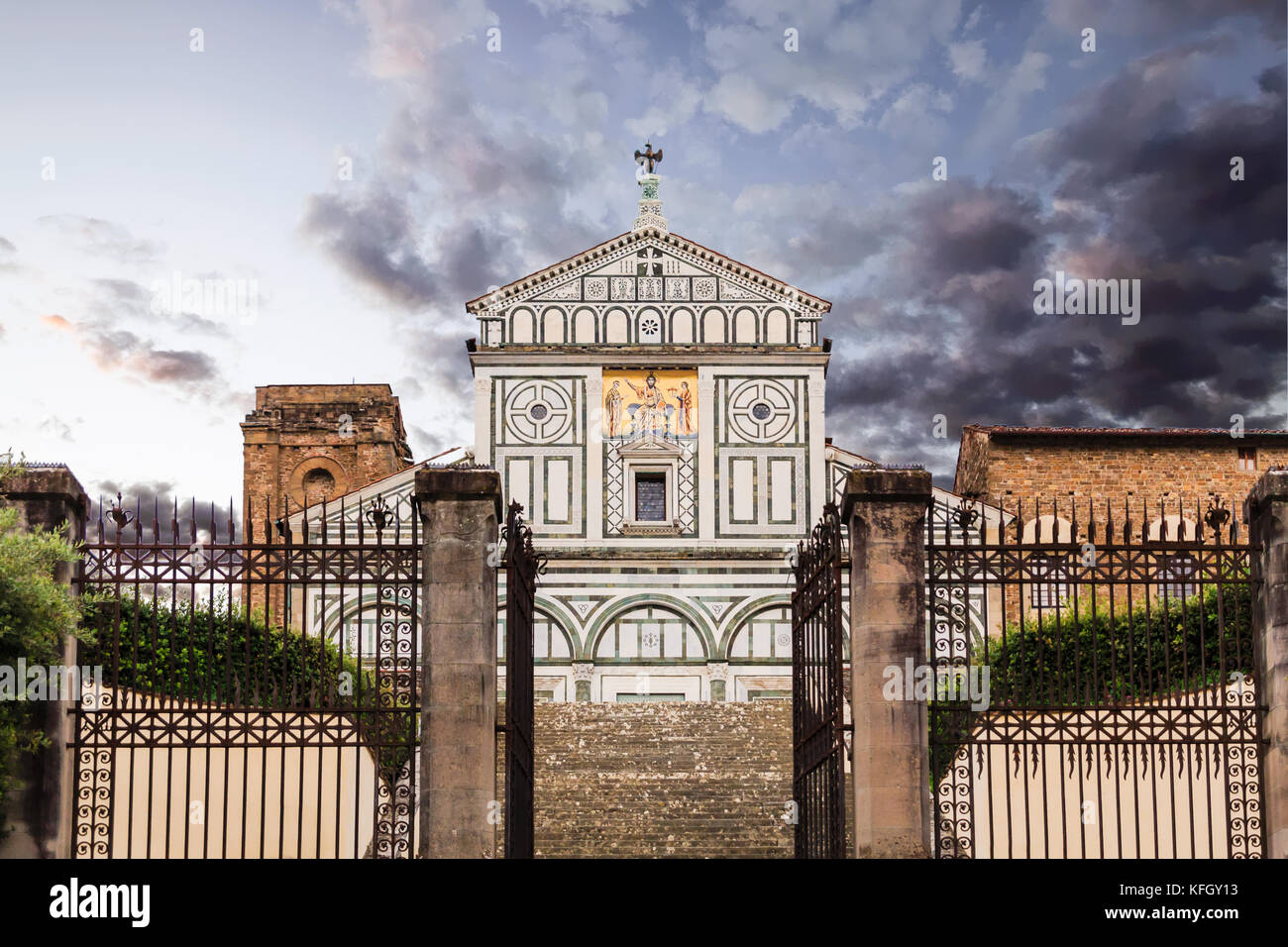 Basilica di San Miniato al Monte on Hill Above Florence Stock Photo - Alamy
