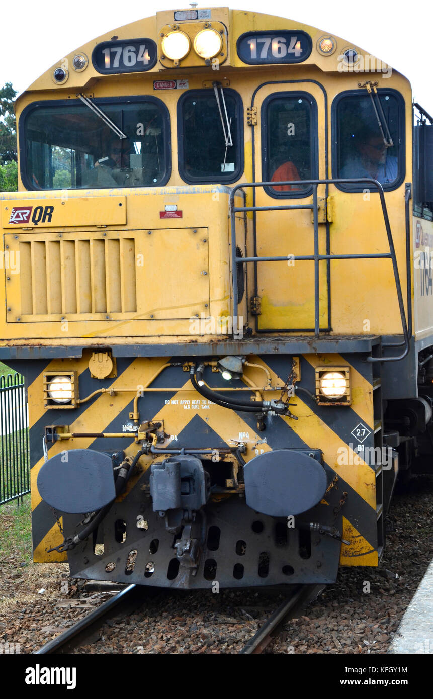 A locomotive on the Kuranda Scenic Railway. Built between 1886 and 1891 ...