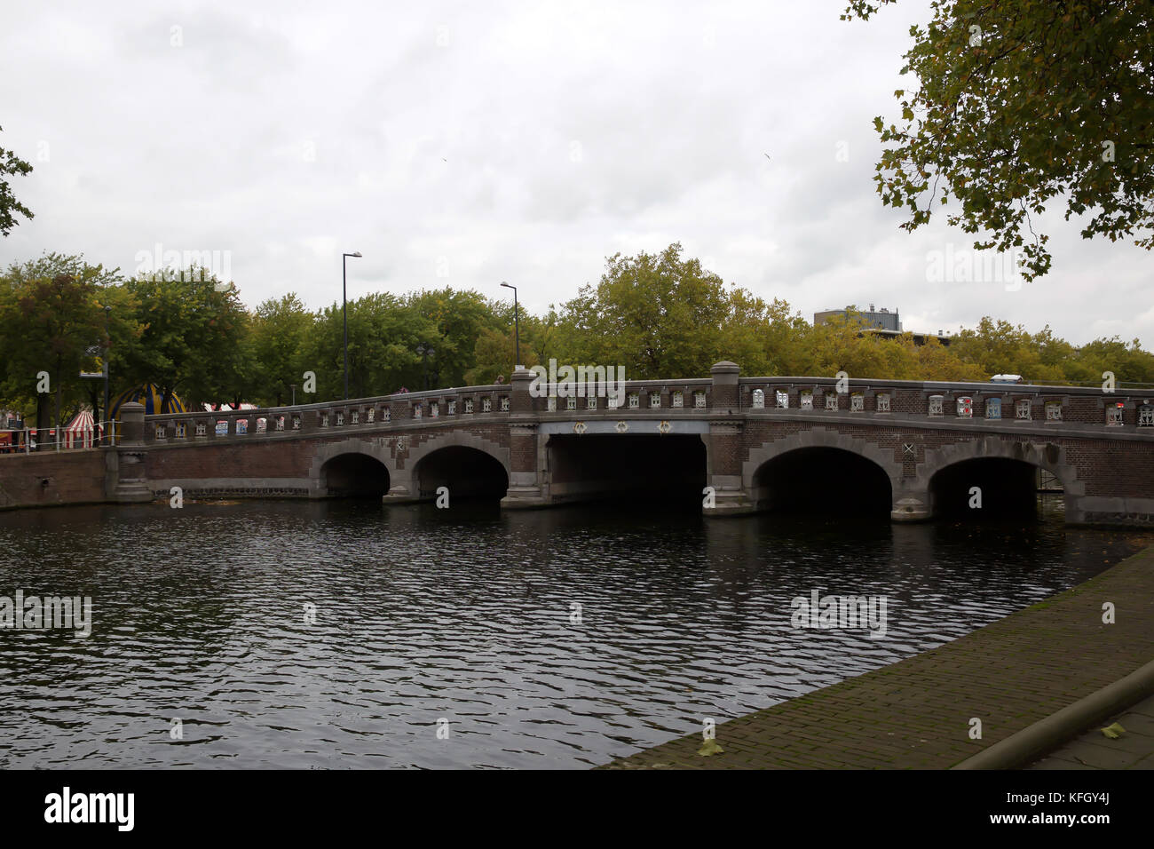Bridge over the Rhine–Meuse–Scheldt delta in Rotterdam, Holland Stock ...