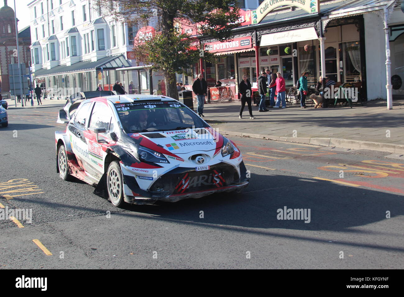 Wales Rally GB, rally cars are arriving in Llandudno for the ceremonial ...