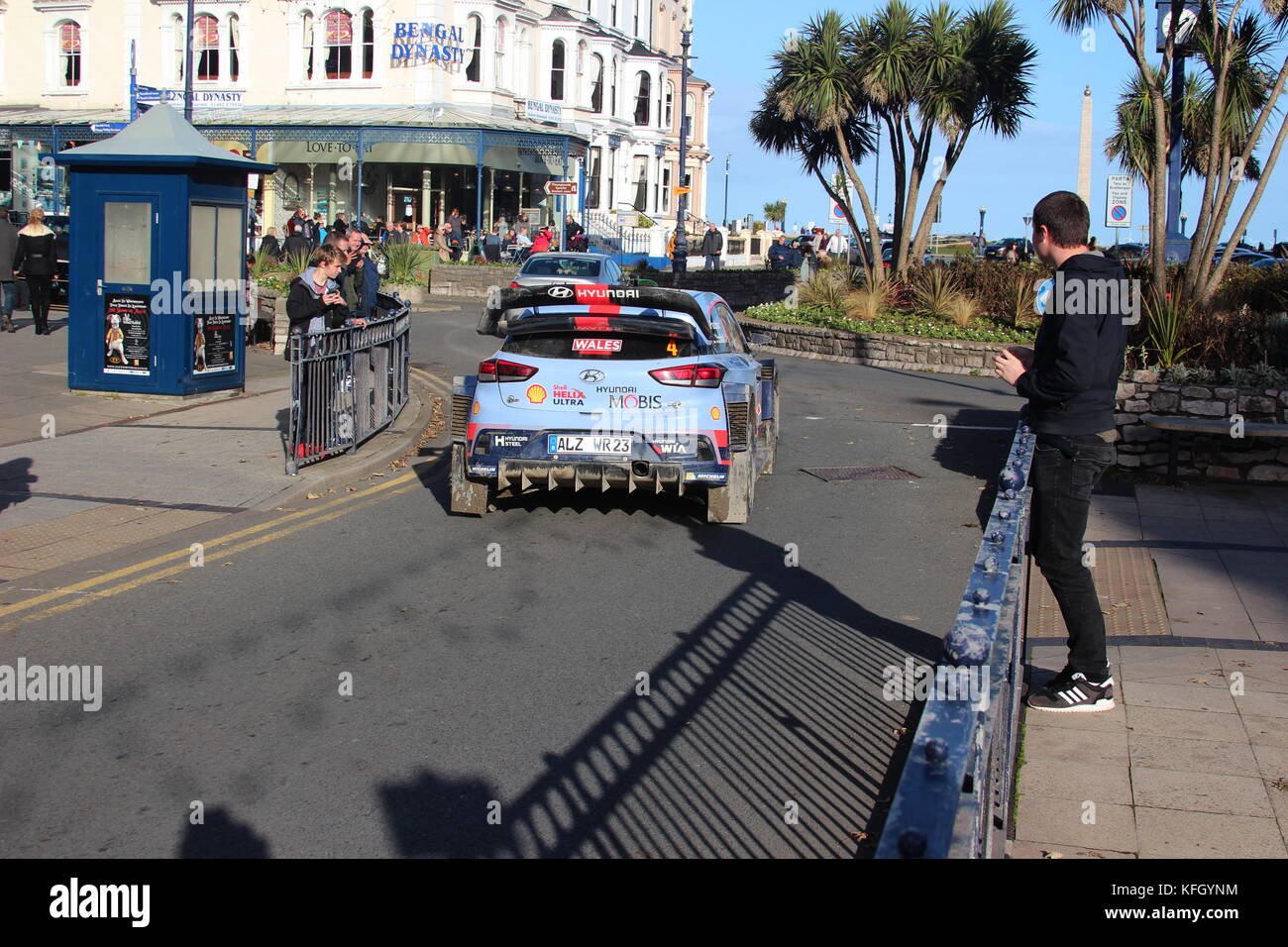 Wales Rally GB, rally cars are arriving in Llandudno for the ceremonial ...