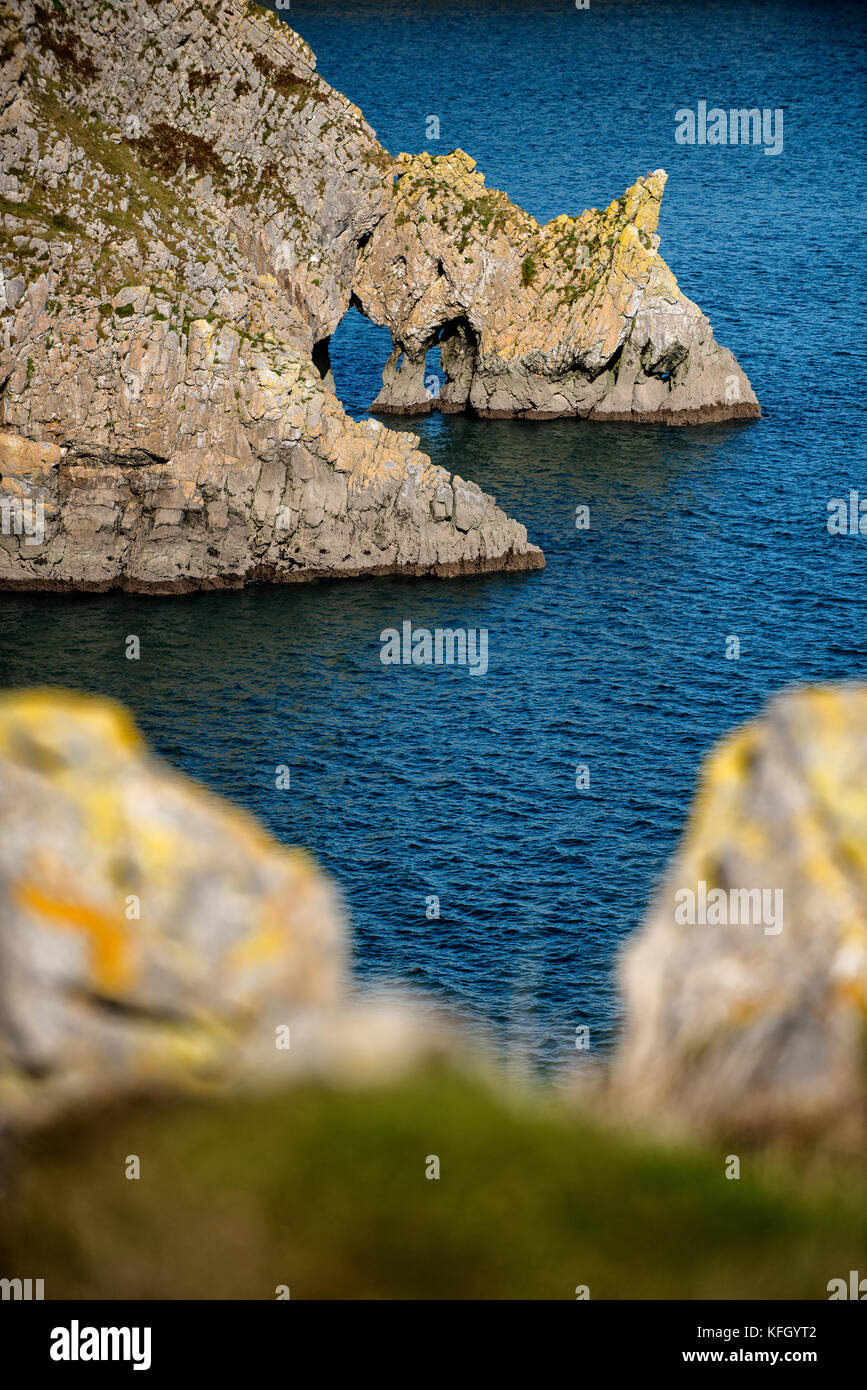 Stackpole Head headland and cliffs Pembrokeshire West Wales UK Stock ...