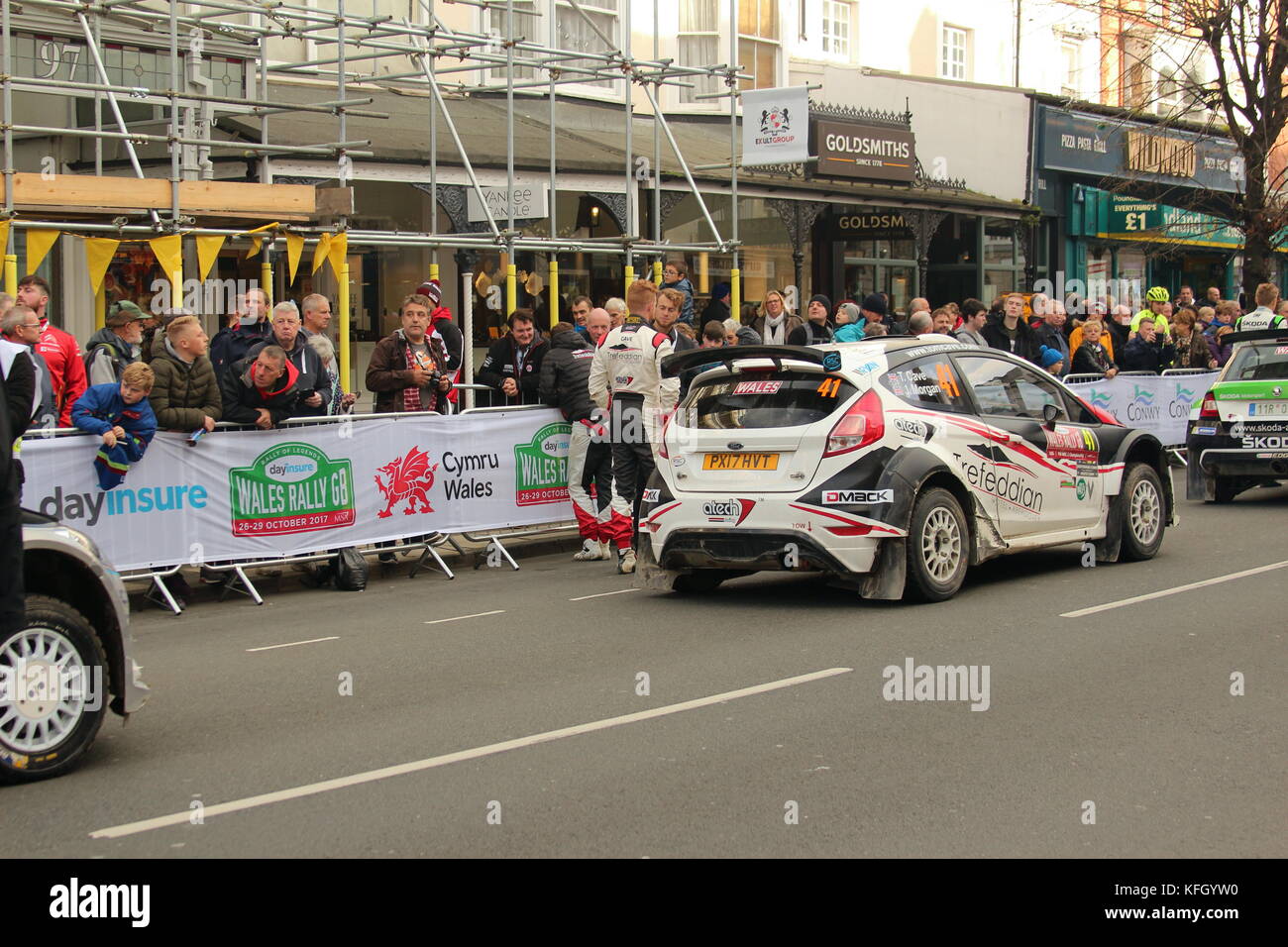 Wales Rally GB, rally cars are arriving in Llandudno for the ceremonial ...