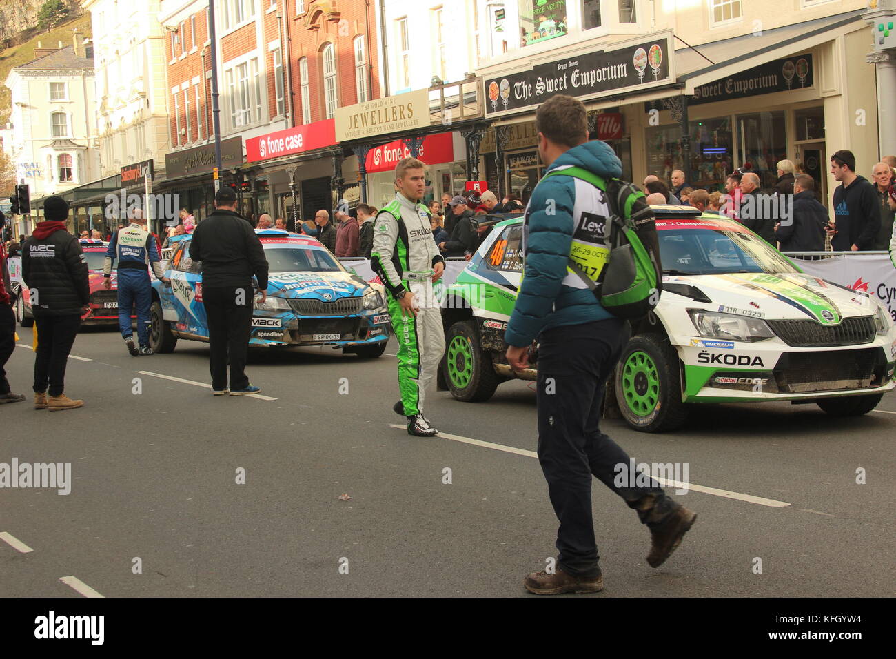 Wales Rally GB, rally cars are arriving in Llandudno for the ceremonial ...