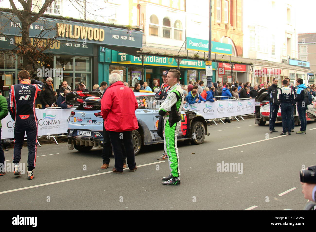 Wales Rally GB, rally cars are arriving in Llandudno for the ceremonial ...