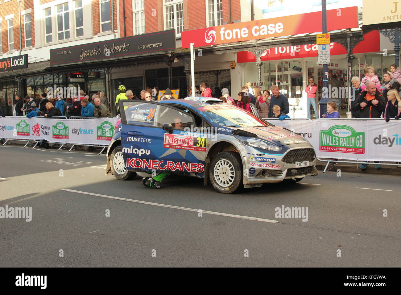 Wales Rally GB, rally cars are arriving in Llandudno for the ceremonial ...