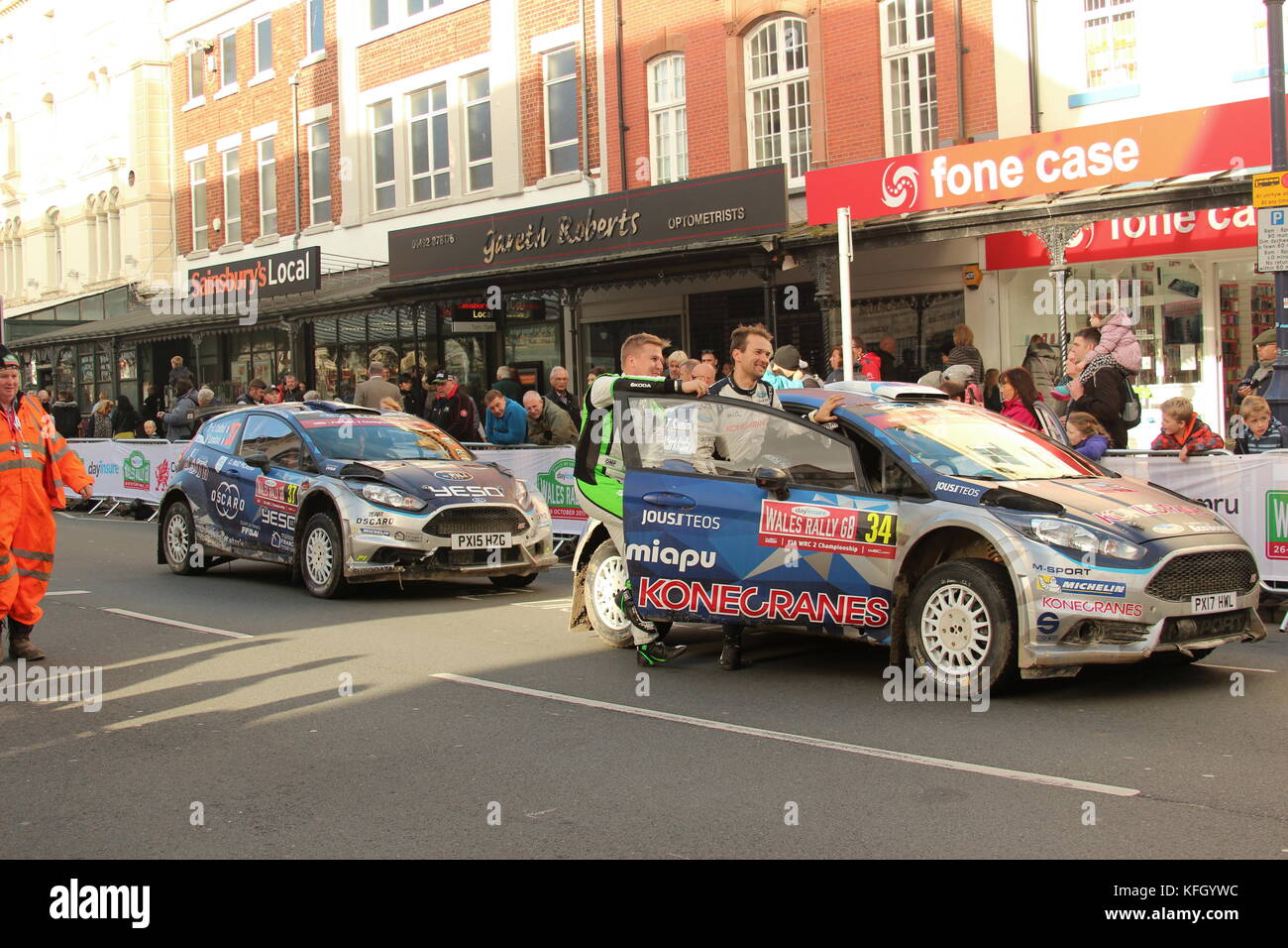 Wales Rally GB, rally cars are arriving in Llandudno for the ceremonial ...