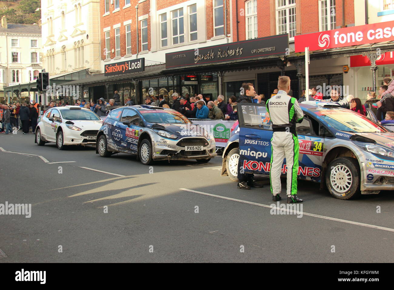 Wales Rally GB, rally cars are arriving in Llandudno for the ceremonial ...