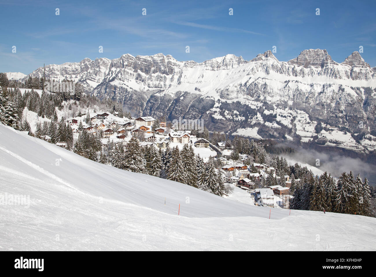 Winter in the swiss alps, Switzerland Stock Photo - Alamy