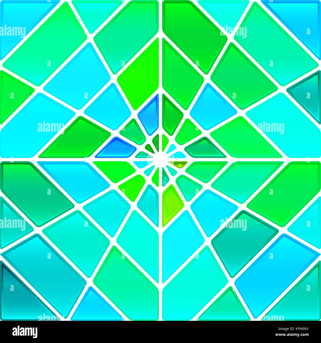 abstract vector stained-glass mosaic background - blue and green rhombus Stock Vector Image ...