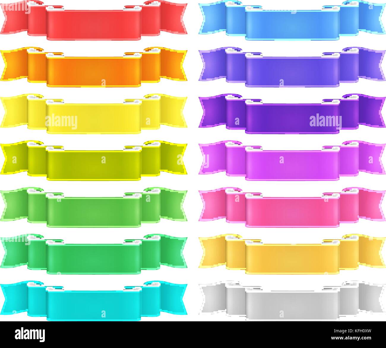 Silver satin ribbons Stock Vector Images - Alamy