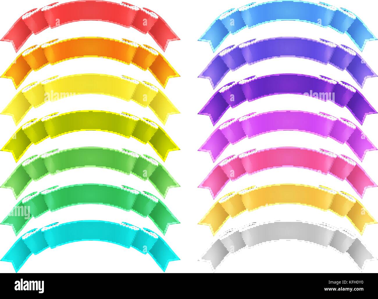 isolated vector colored satin ribbons set Stock Vector Image & Art - Alamy