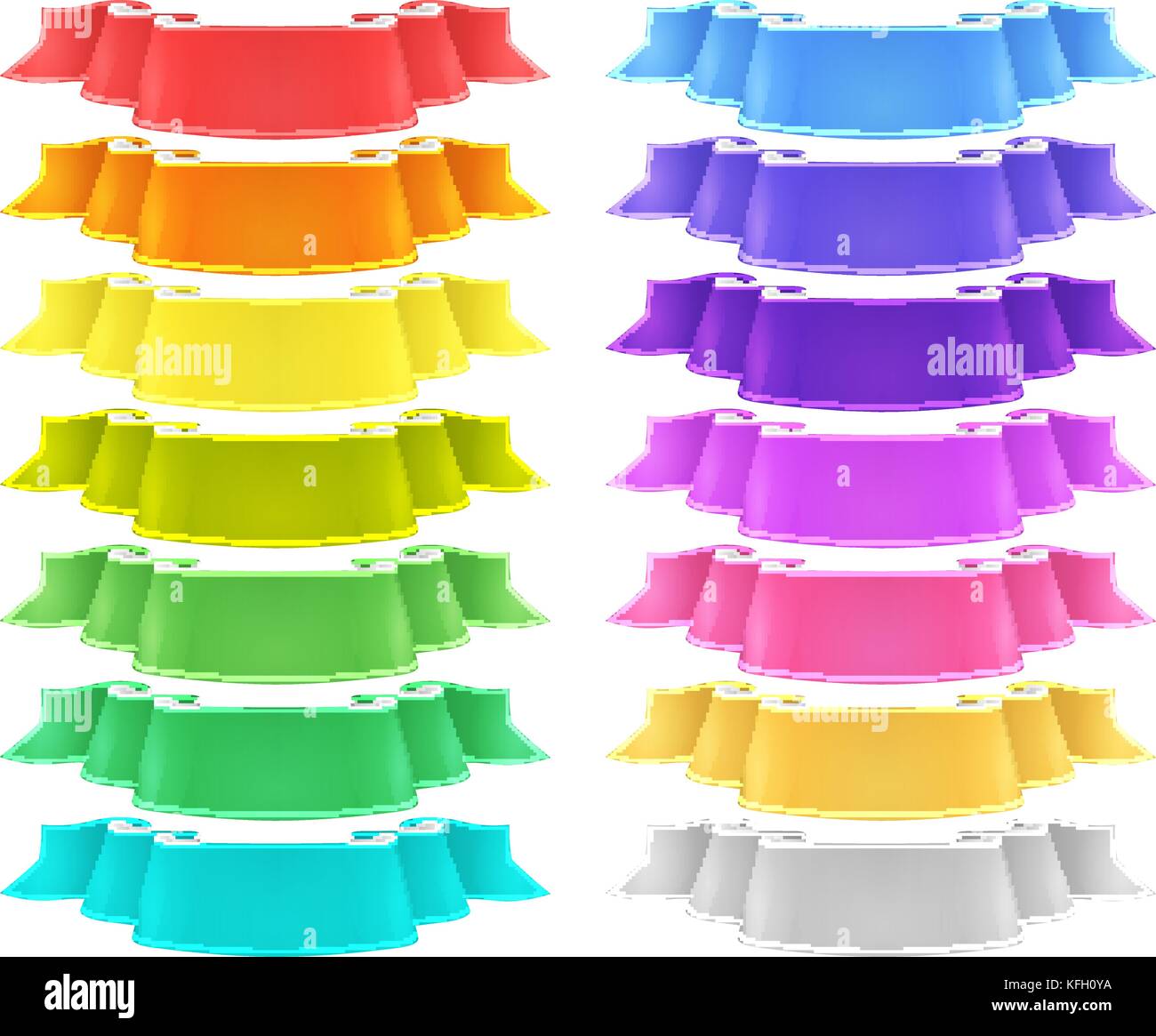 isolated vector colored satin ribbons set Stock Vector Image & Art - Alamy
