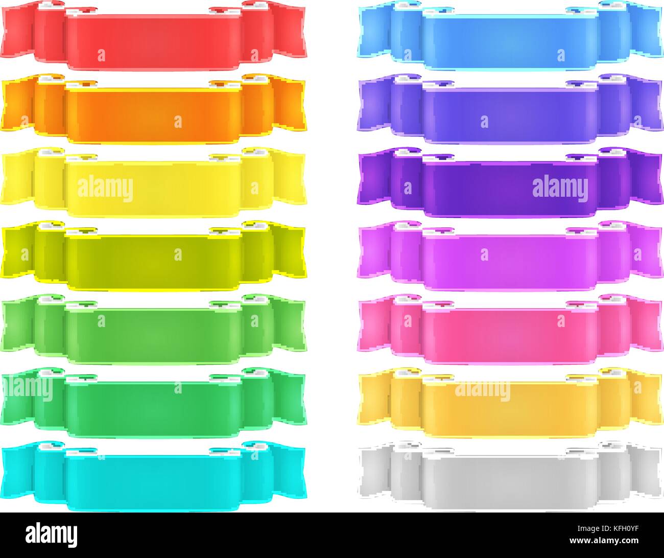 isolated vector colored satin ribbons set Stock Vector Image & Art - Alamy