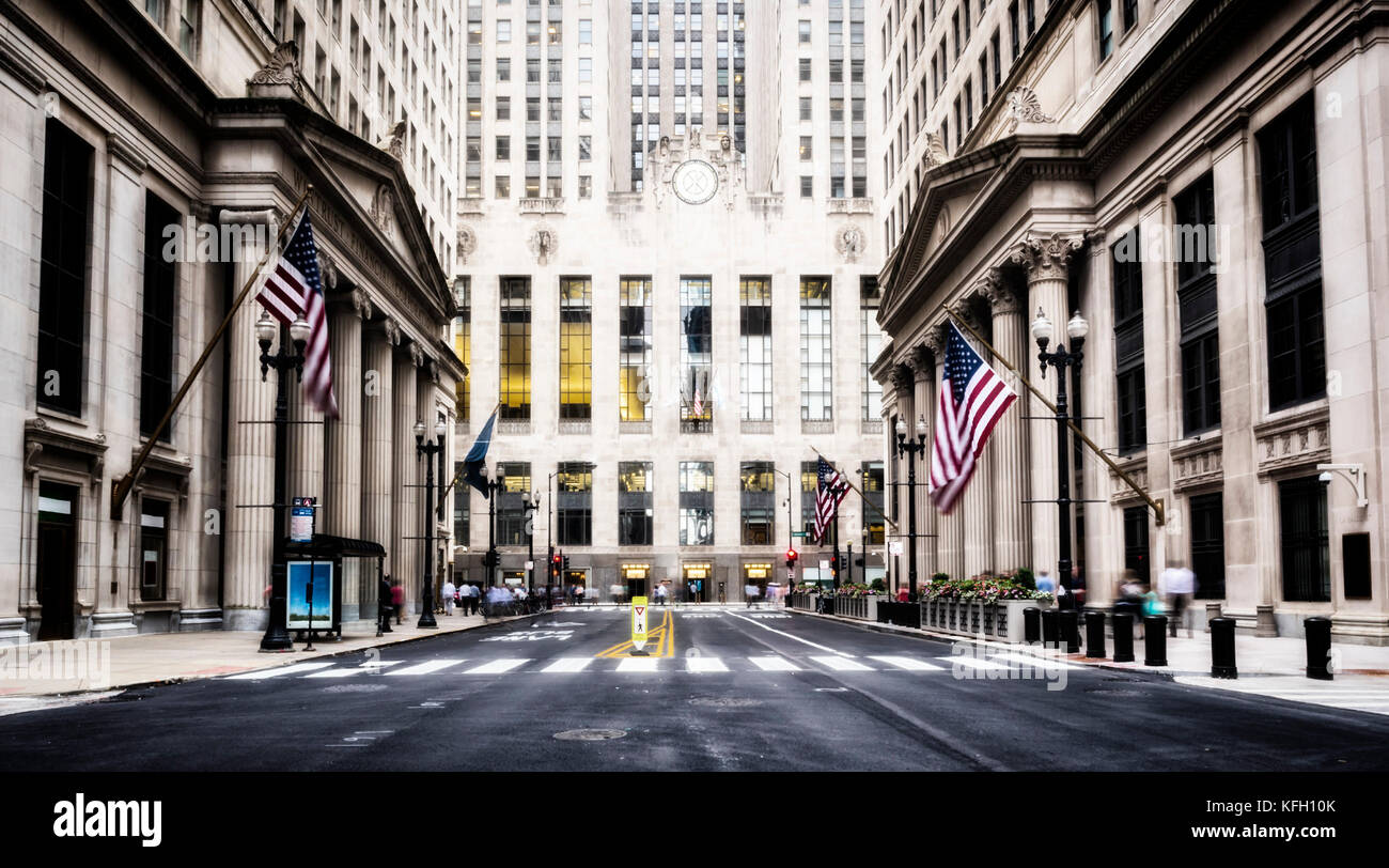 Chicago city buildings and city life - Bleached Portrait Artistic ...
