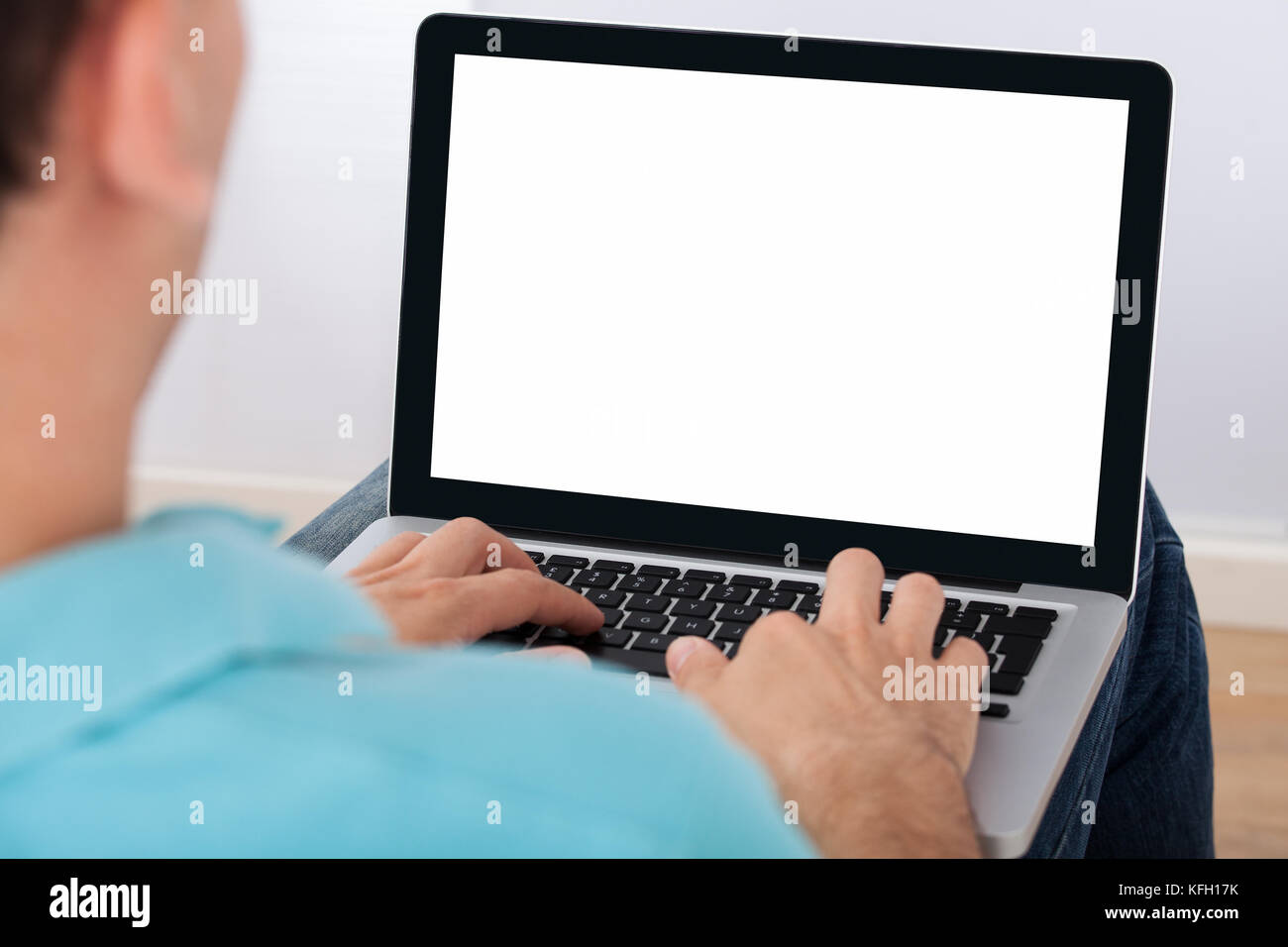 Person at home looking computer screen hi-res stock photography and ...