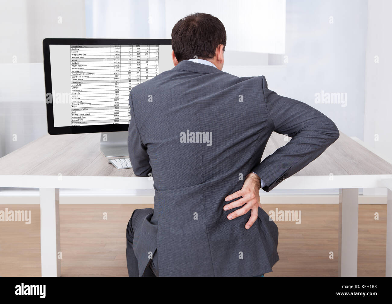 View back computer screen hi-res stock photography and images - Alamy