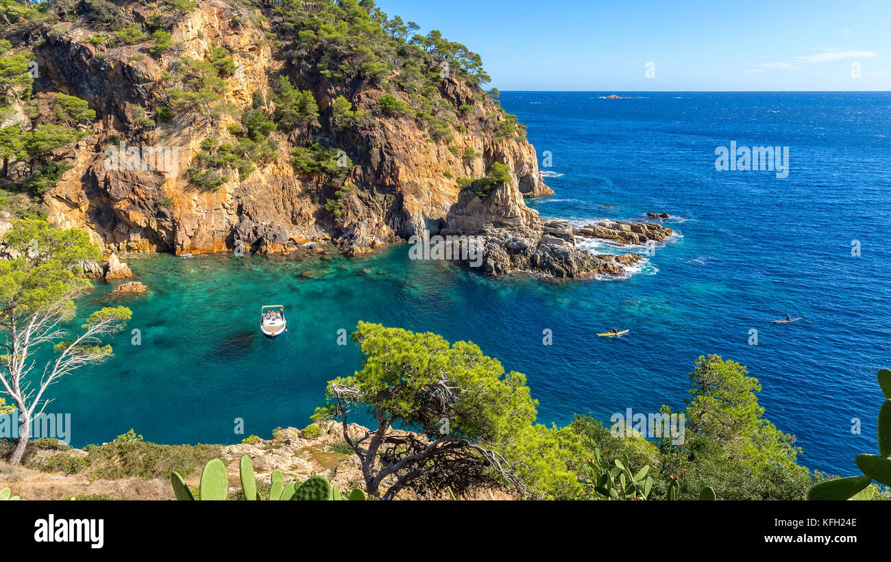 Nice detail from Costa Brava coastal in Spain Stock Photo - Alamy